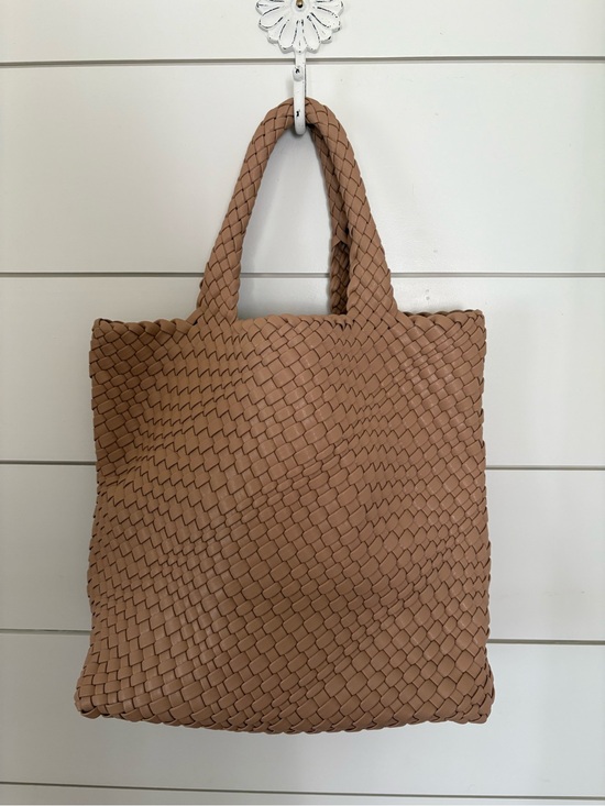 Bags | Braided Leather Tote Bag In Light Brown | Poshmark